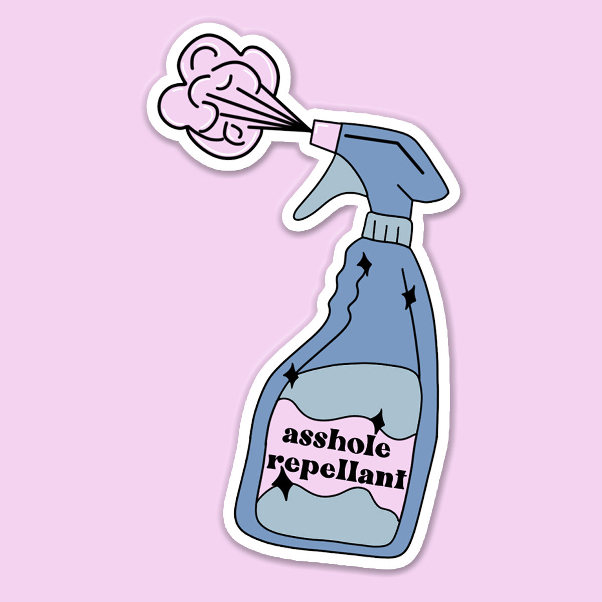 Asshole Repellant Vinyl Sticker Decal Funny Coffee Mug Mugsby