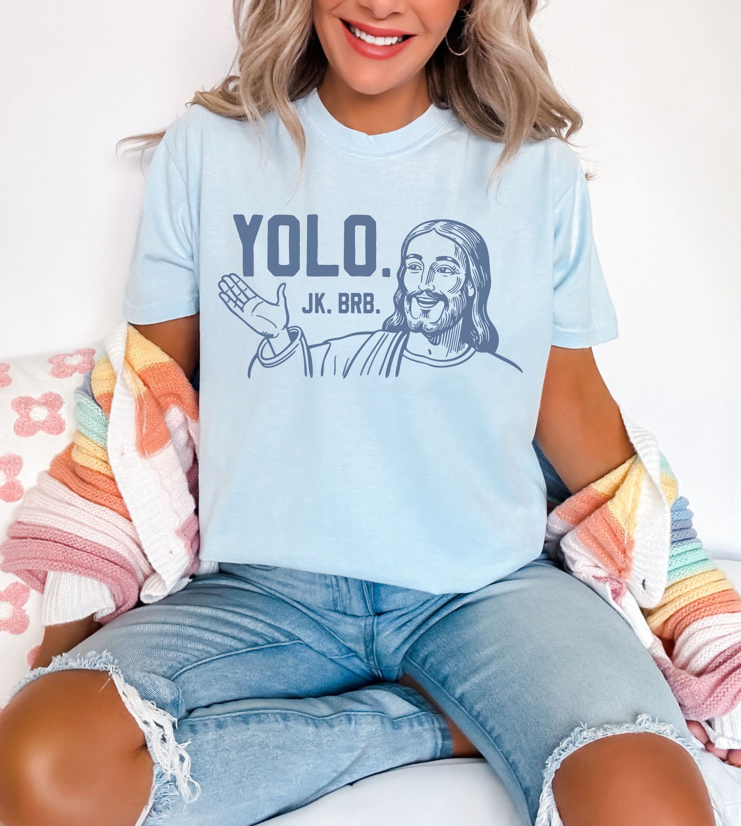 YOLO Jk Brb Easter Graphic Shirt – Funny Coffee Mug – Mugsby