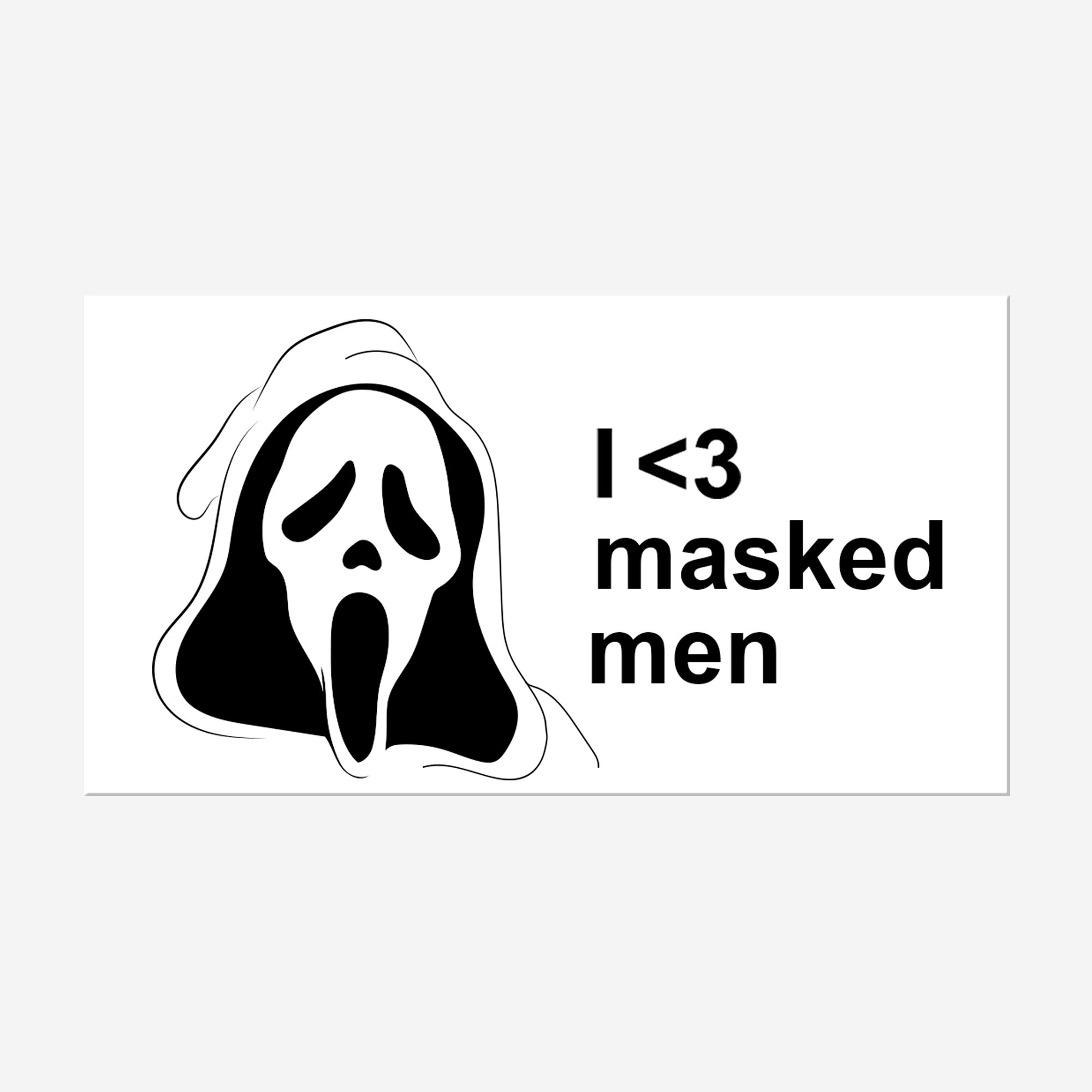 I Love Masked Men Sticker Decal, Car Decal – Mugsby