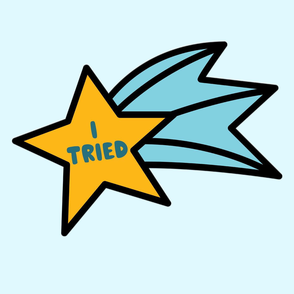 I Tried Funny Award Vinyl Sticker Decal – Funny Coffee Mug – Mugsby